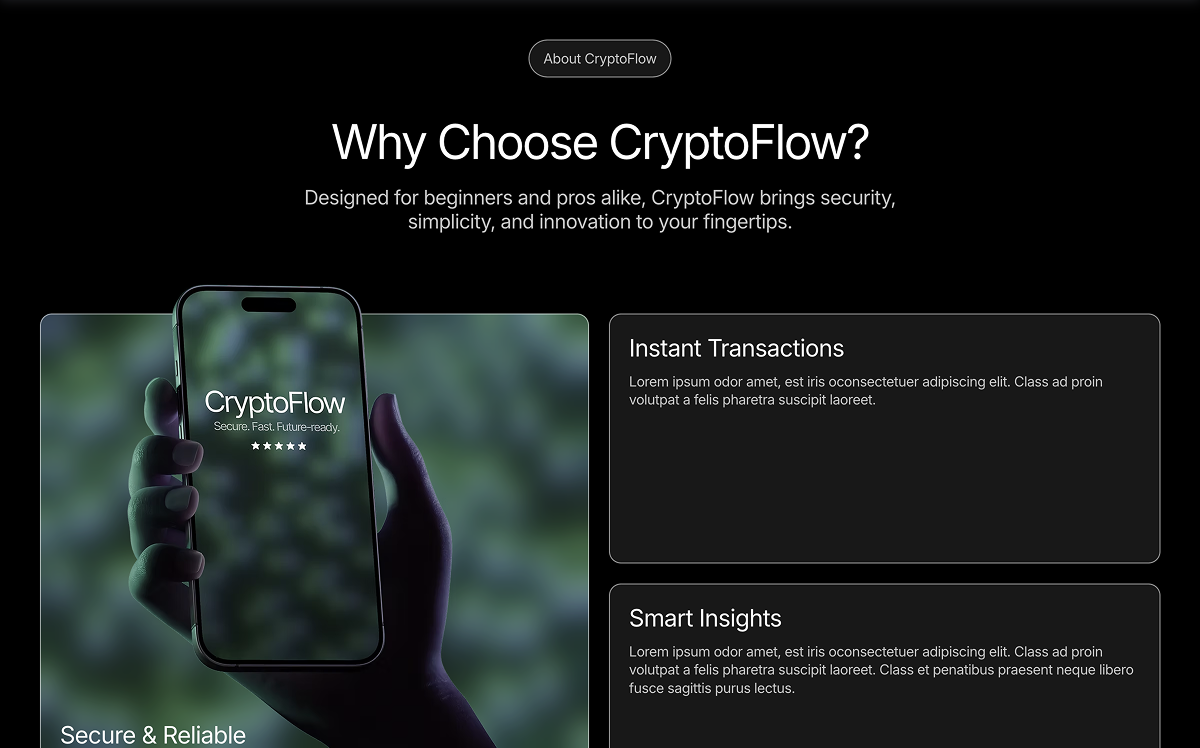 CryptoFlow Tech App | Wix Marketplace | Wix.com